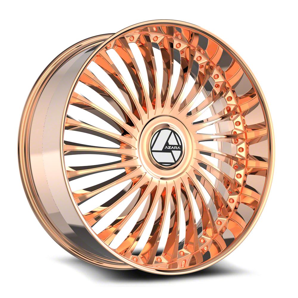 Azara Camaro AZX-103 Nano Rose Gold Wheel; Rear Only; 24x9; 32mm Offset ...