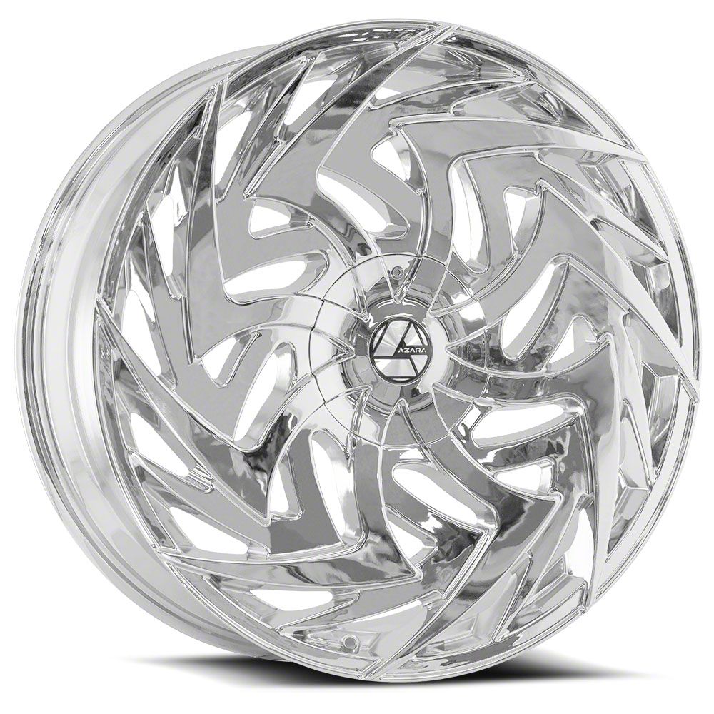 Azara Challenger AZA-520 Chrome Wheel; Rear Only; 26x9.5; 32mm Offset ...