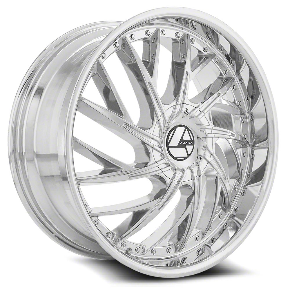 Azara Charger AZA-516 Chrome Wheel; Rear Only; 22x9.5; 15mm Offset AZA ...