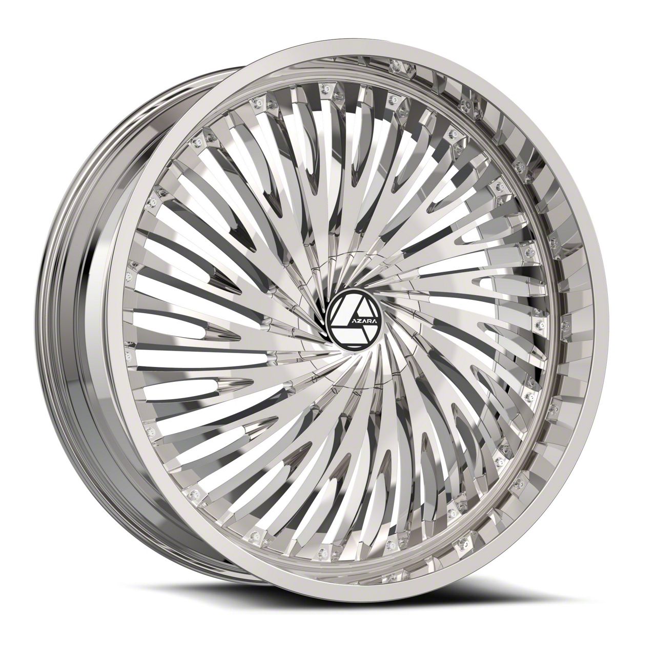 Azara Charger AZA-526 Nano Chrome Wheel; Rear Only; 24x9; 32mm Offset ...