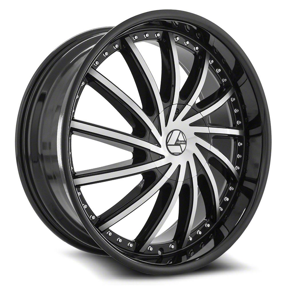 Azara Mustang AZA-517 Gloss Black and Machined Wheel; 20x8.5; 35mm Offset AZA-517208551081143 ...