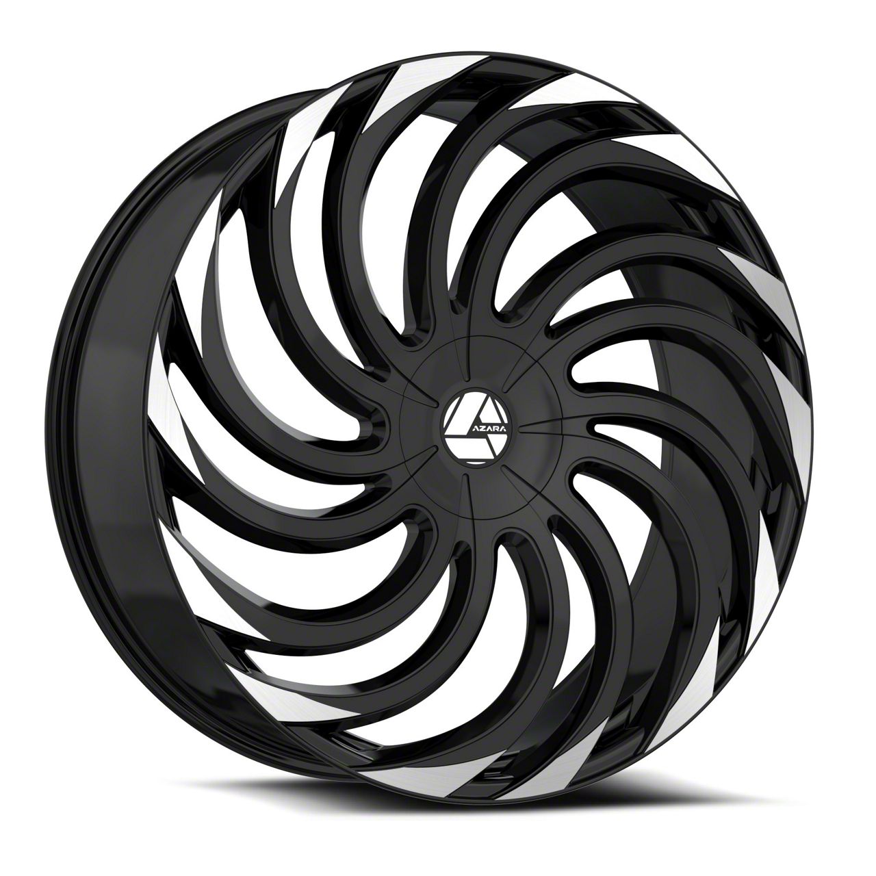 Azara Mustang AZA-534 Gloss Black and Machined Wheel; 20x8.5; 35mm ...