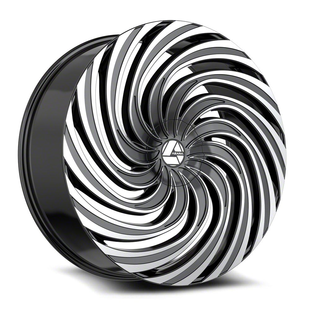 Azara Mustang AZA-535 Gloss Black and Machined Wheel; 20x8.5; 35mm ...