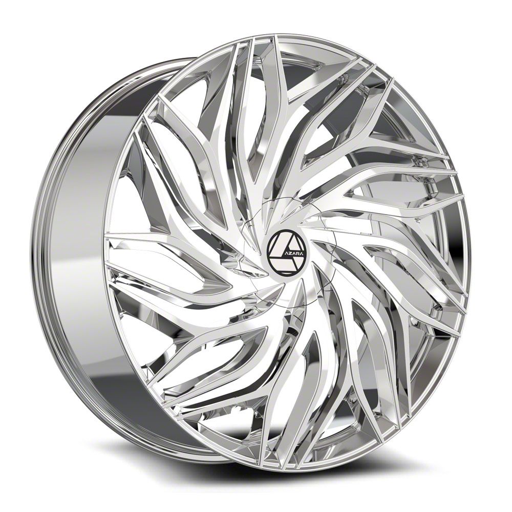Azara Mustang AZA-537 Nano Chrome Wheel; 22x8.5; 38mm Offset AZA-53722853838NC (24-25 Mustang ...