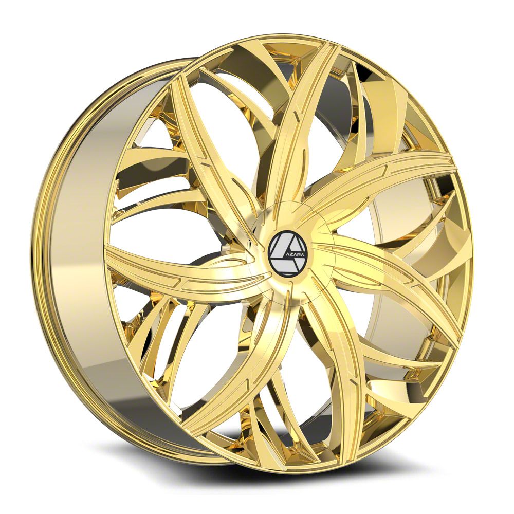 Azara Mustang AZA-541 Nano Gold Wheel; Rear Only; 22x8.5; 38mm Offset AZA-54122853638NG (94-98 ...