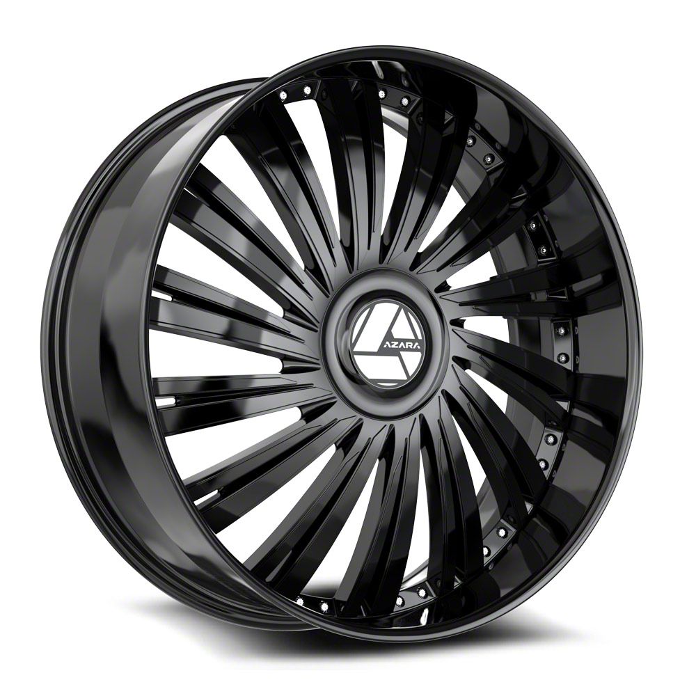 Azara Mustang AZX-102 Gloss Black Wheel; Rear Only; 22x8.5; 38mm Offset AZX-10222853638GB (99-04 ...