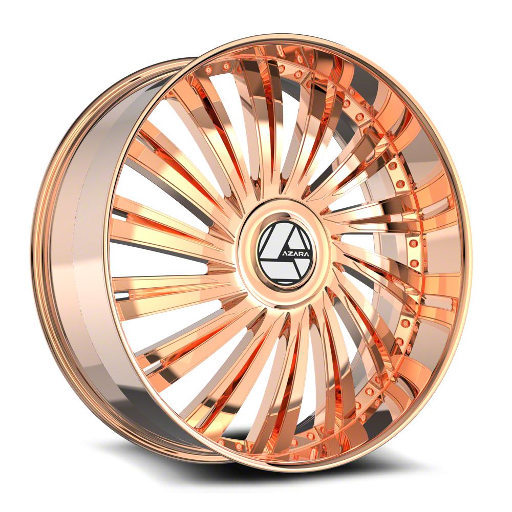 Azara Mustang AZX-102 Nano Rose Gold Wheel; 22x8.5; 38mm Offset AZX ...
