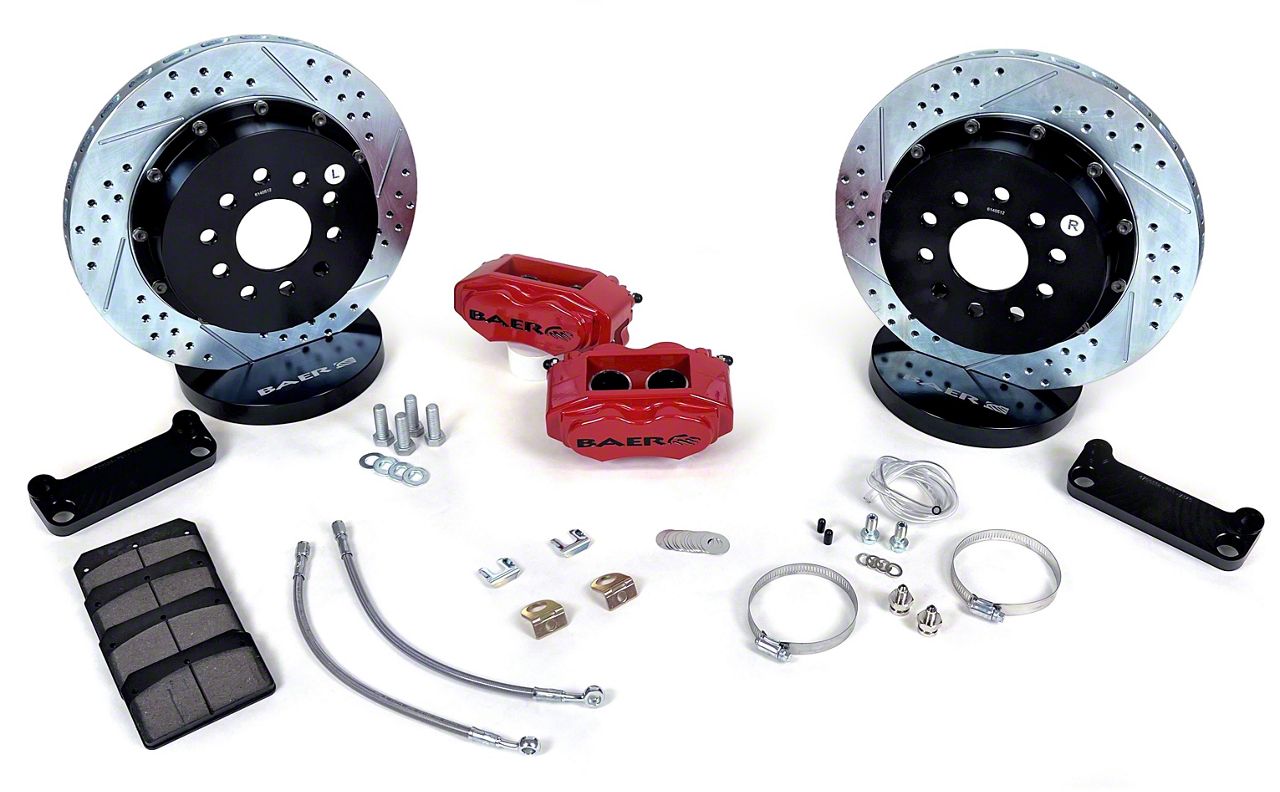 Baer Camaro SS4+ Rear Big Brake Kit with 13-Inch Rotors; Monster Green ...