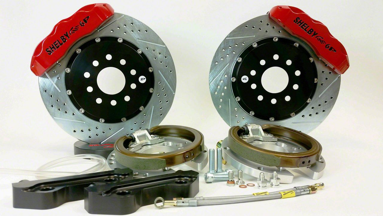 Baer Mustang Extreme+ Rear Big Brake Kit with 14-Inch Rotors; Red ...