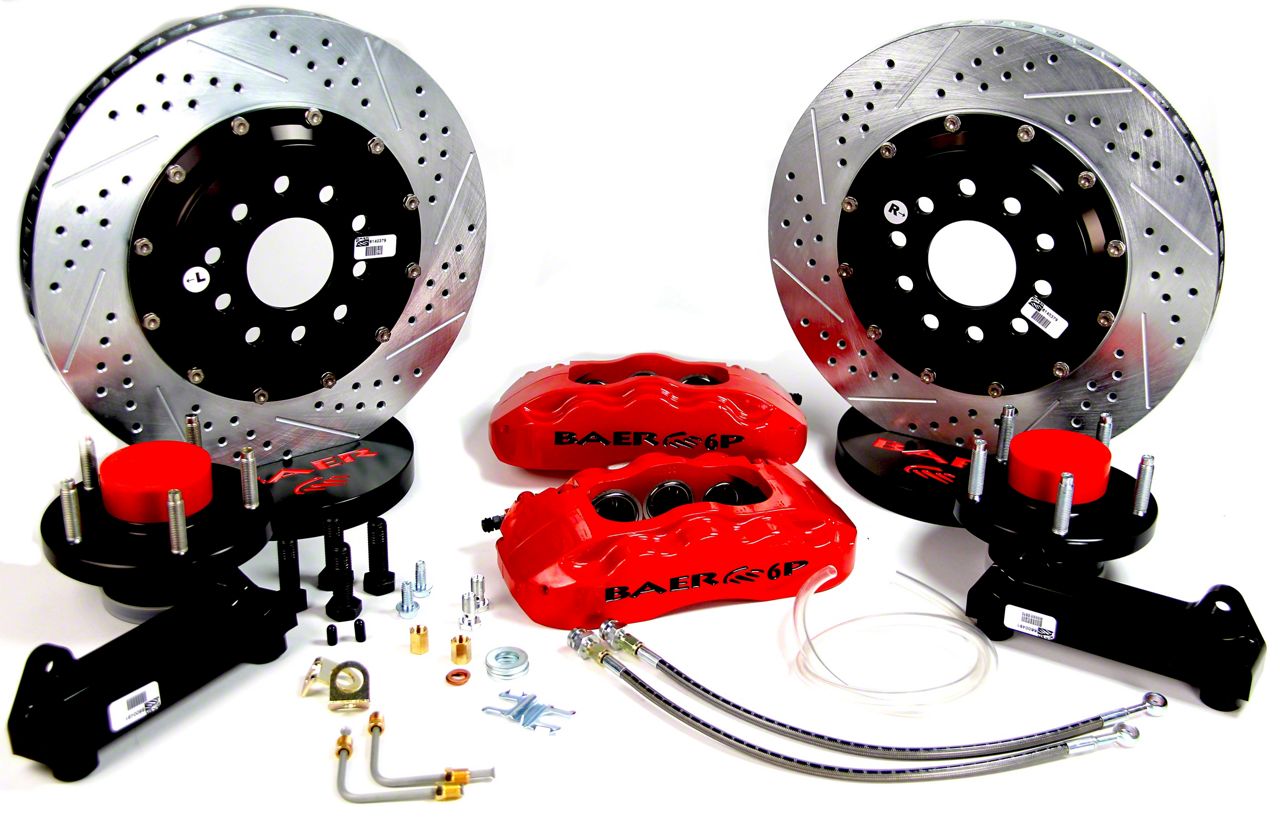 Baer Mustang Pro+ Front 4-Lug Big Brake Kit with 14-Inch Rotors; Fire ...