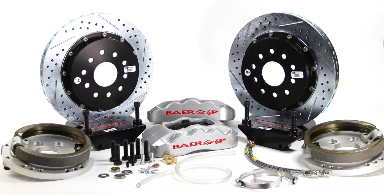 Baer Mustang Pro+ Rear Big Brake Kit with 14-Inch Rotors; Silver ...