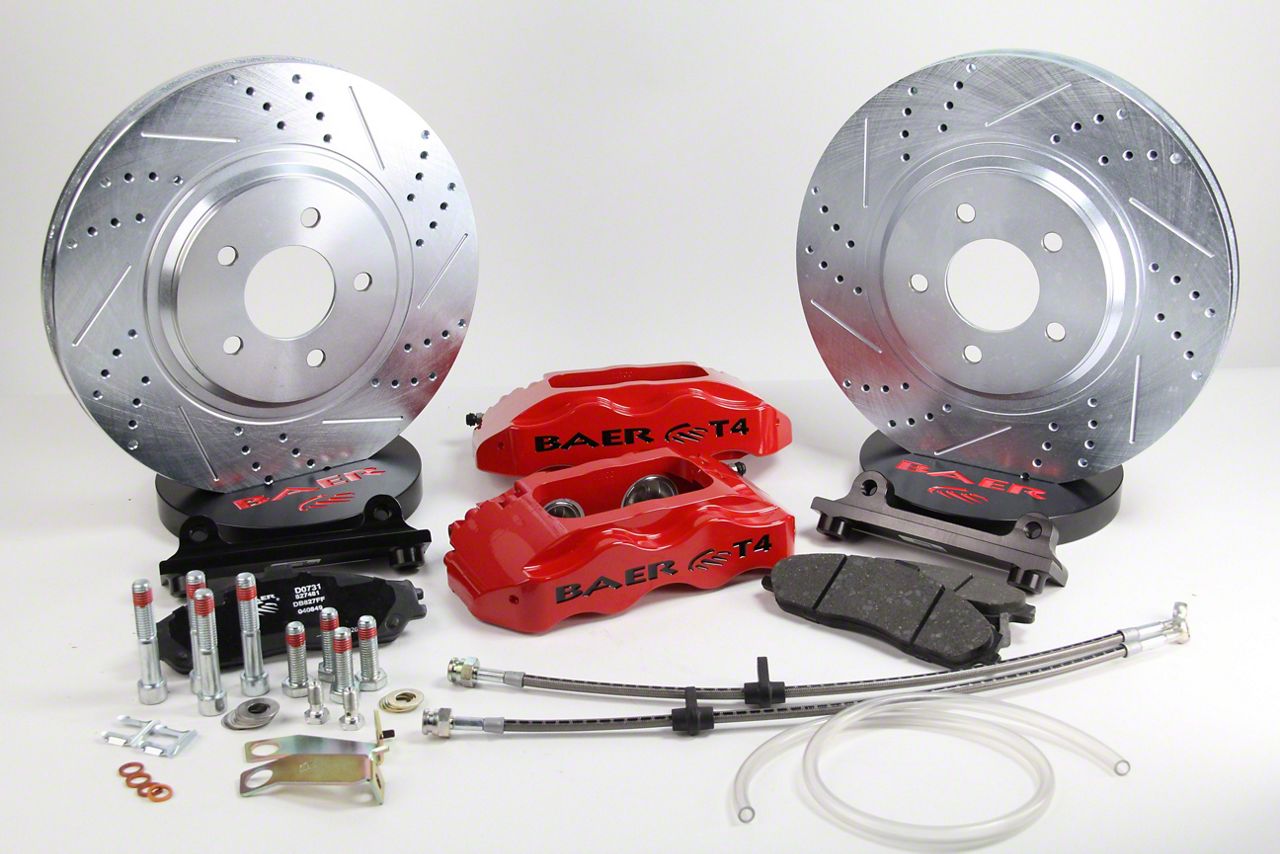 Baer Mustang Track4 Front Big Brake Kit with 13-Inch Rotors; Monster ...