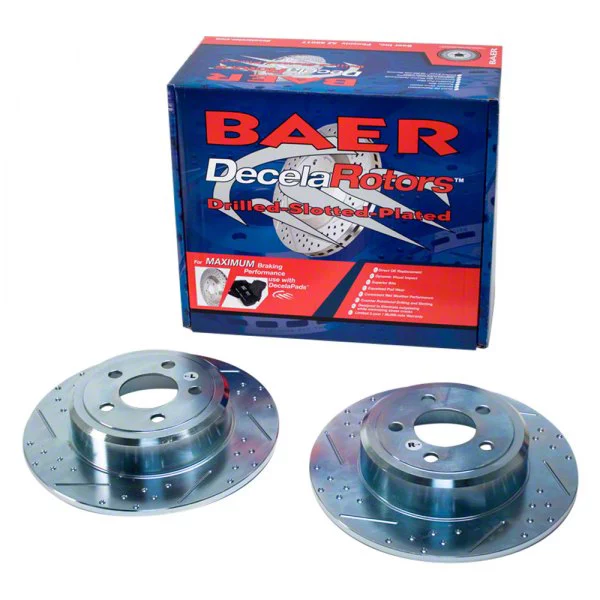 Baer Challenger Claw Performance Drilled and Slotted Rotors; Rear Pair ...