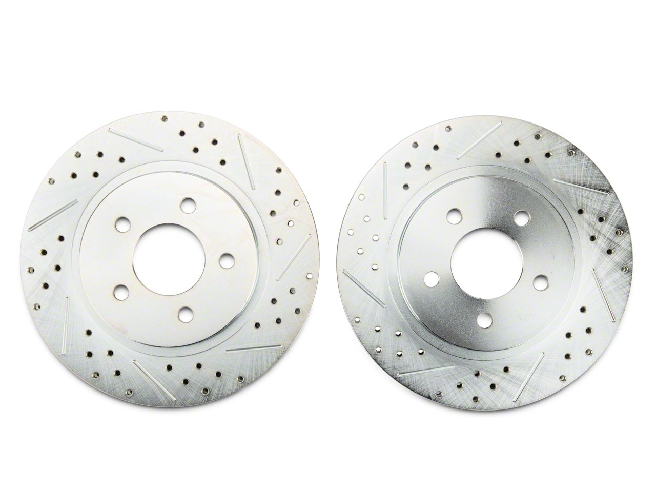 Baer Sport Mustang Drilled and Slotted Rotors; Rear Pair 54131-020 (05 ...