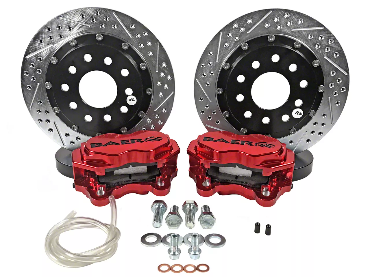 Baer Mustang SS4+ Deep Stage Rear Big Brake Kit; Red Calipers 4262695FR ...