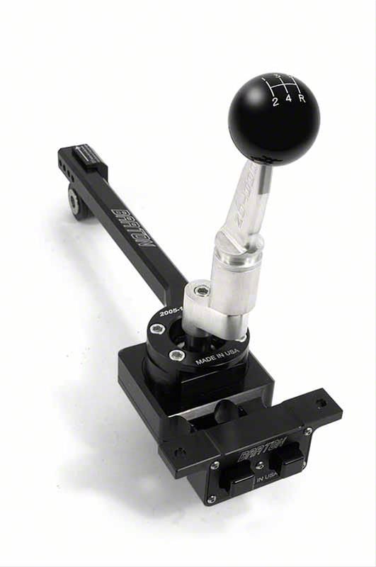 Barton Mustang Short Throw Shifter with Brushed Flat Stick and Black ...