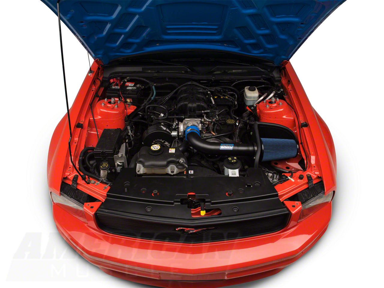 BBK Mustang Cold Air Intake; Blackout 17375 (05-10 Mustang V6) - Free ...