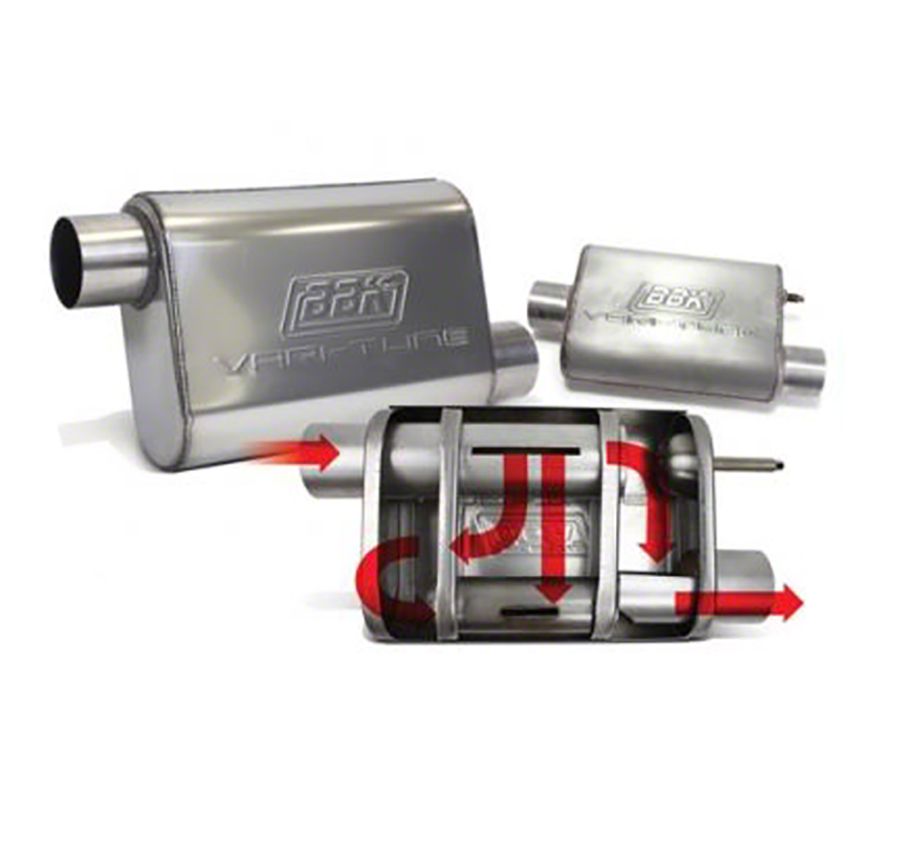 BBK Camaro Stainless Steel Varitune Offset/Offset Oval Muffler; 3-Inch ...