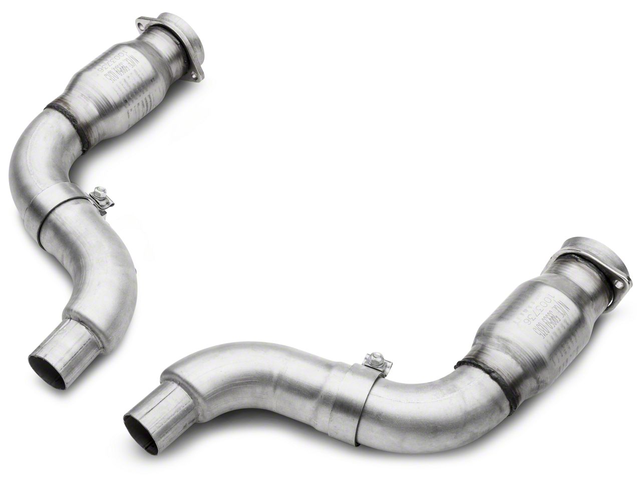BBK Mustang 3-Inch Long Tube Header Adapter Mid Pipe; Catted 1816 (15 ...