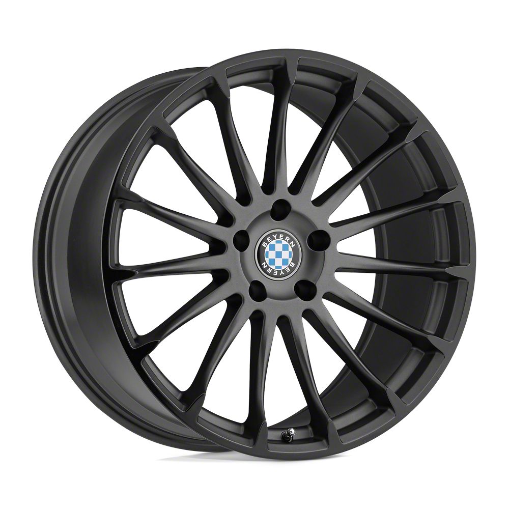 Beyern Camaro Aviatic Matte Gunmetal with Gloss Black Lip Wheel; 18x9.5 ...