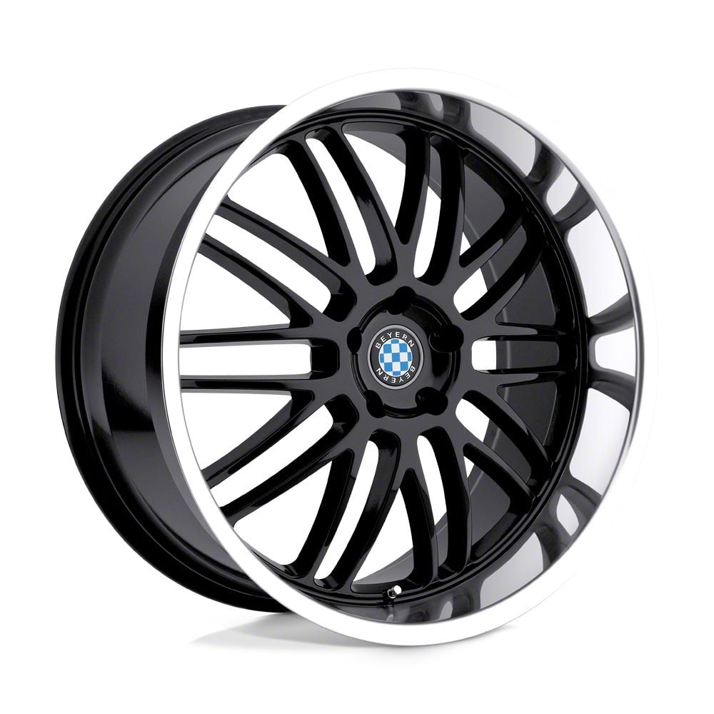 Beyern Camaro Mesh Gloss Black with Mirror Cut Lip Wheel; 20x10; 20mm ...
