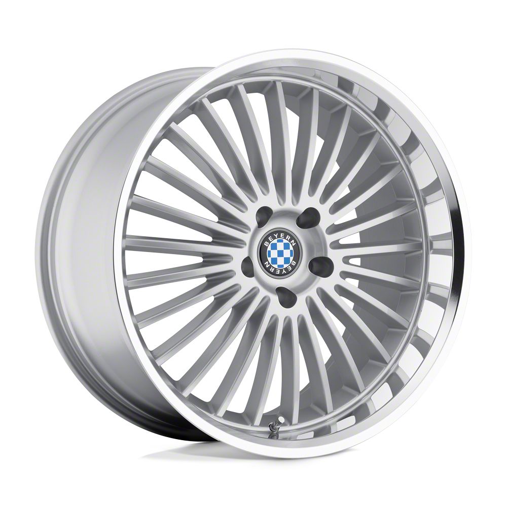 Beyern Camaro Multi Silver with Mirror Cut Lip Wheel; 18x9.5; 25mm ...