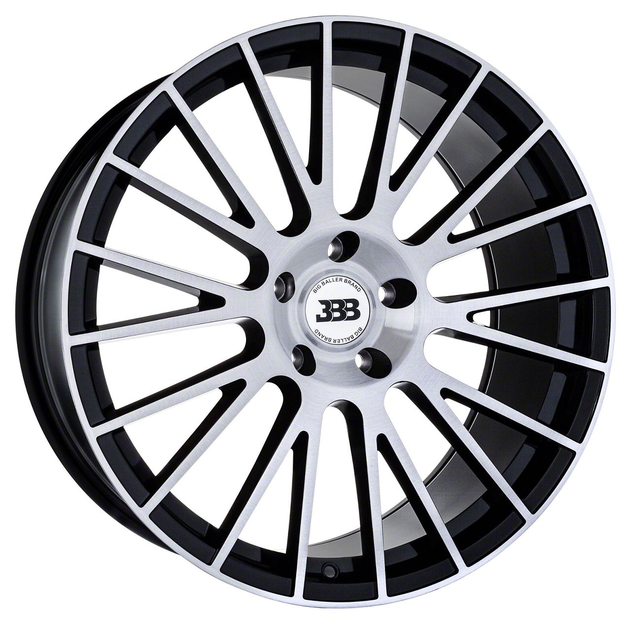 Big Baller Brand Mustang Z04 Gloss Black with Brushed Face Wheel; 18x8 ...