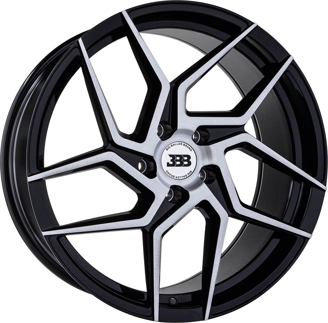 Big Baller Brand Mustang Z06 Gloss Black with Brushed Face Wheel; 20x9 ...
