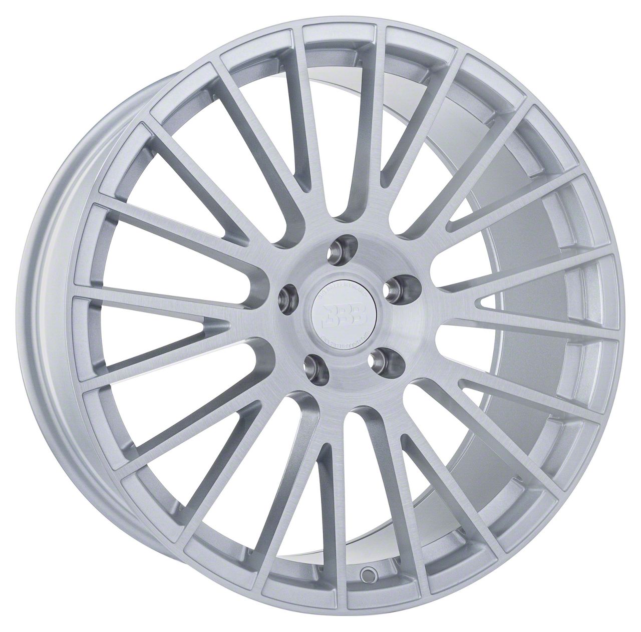 Big Baller Brand Mustang Z04 Gloss Silver with Brushed Face Wheel; 18x8 ...