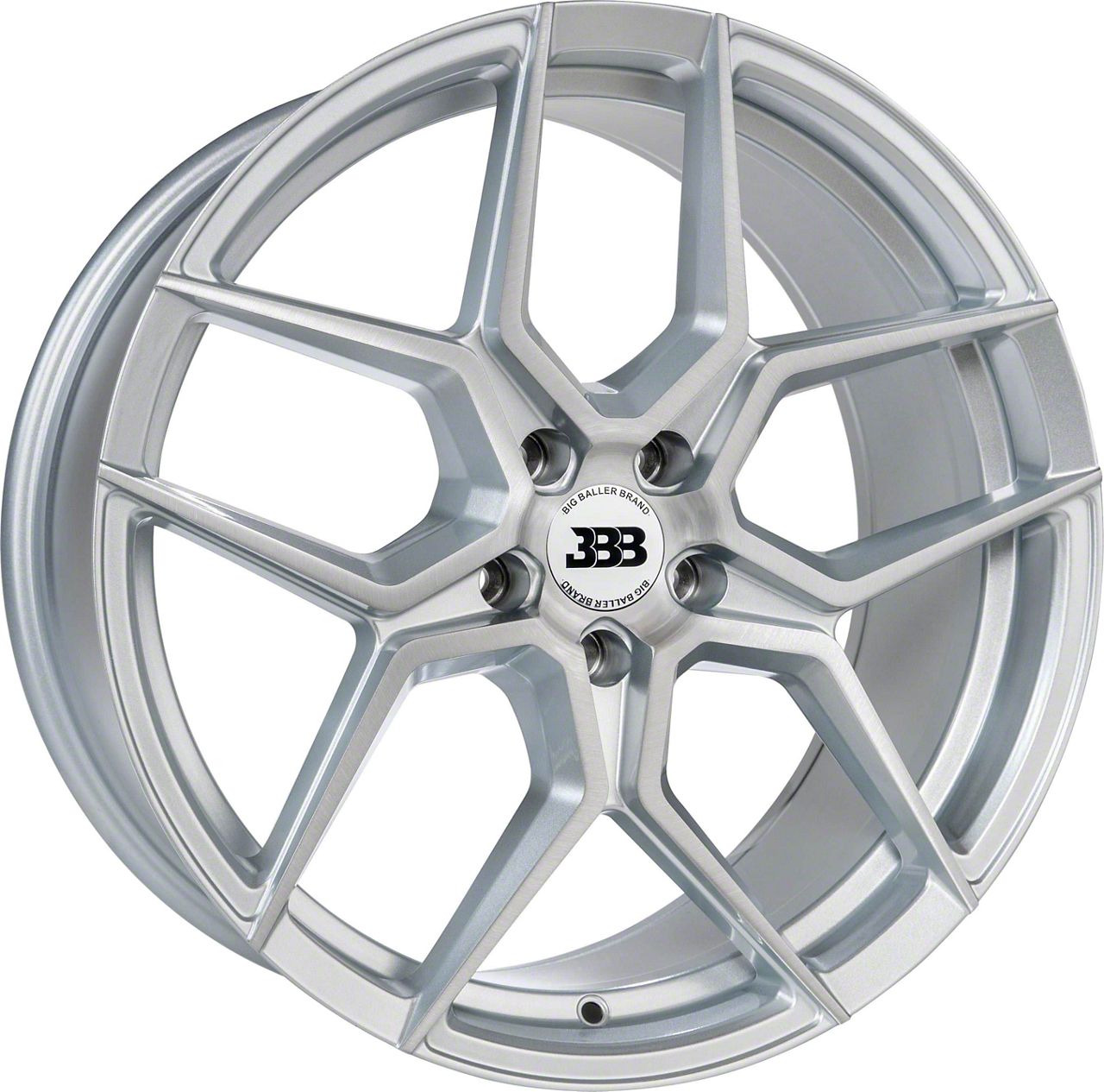 Big Baller Brand Mustang Z05 Silver with Brushed Face Wheel; 18x8; 35mm ...