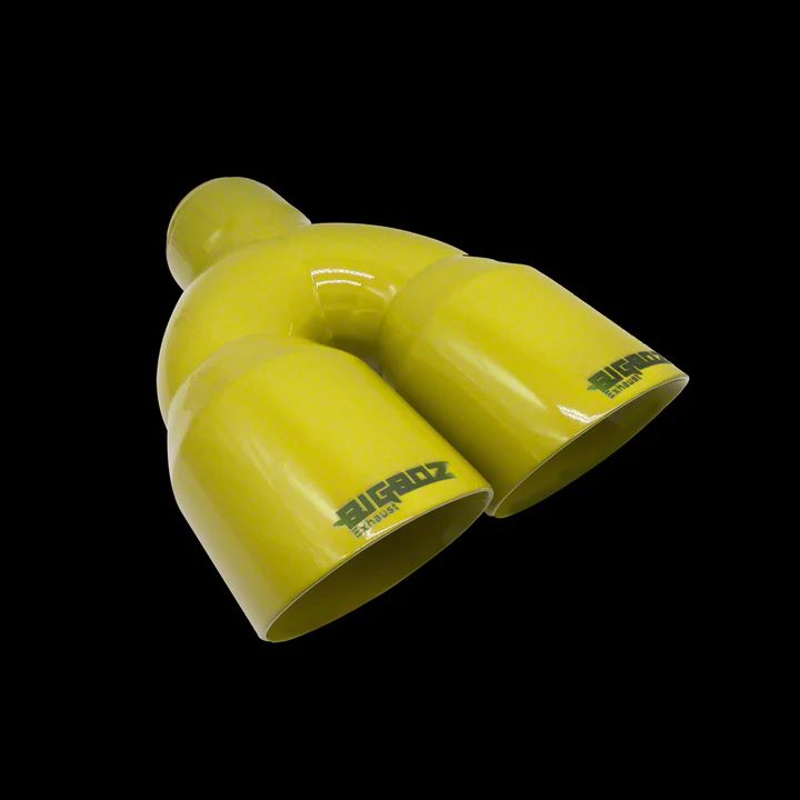 Bigboz Exhaust Challenger 4-Inch Quad Bolt-On Exhaust Tips; Gloss ...