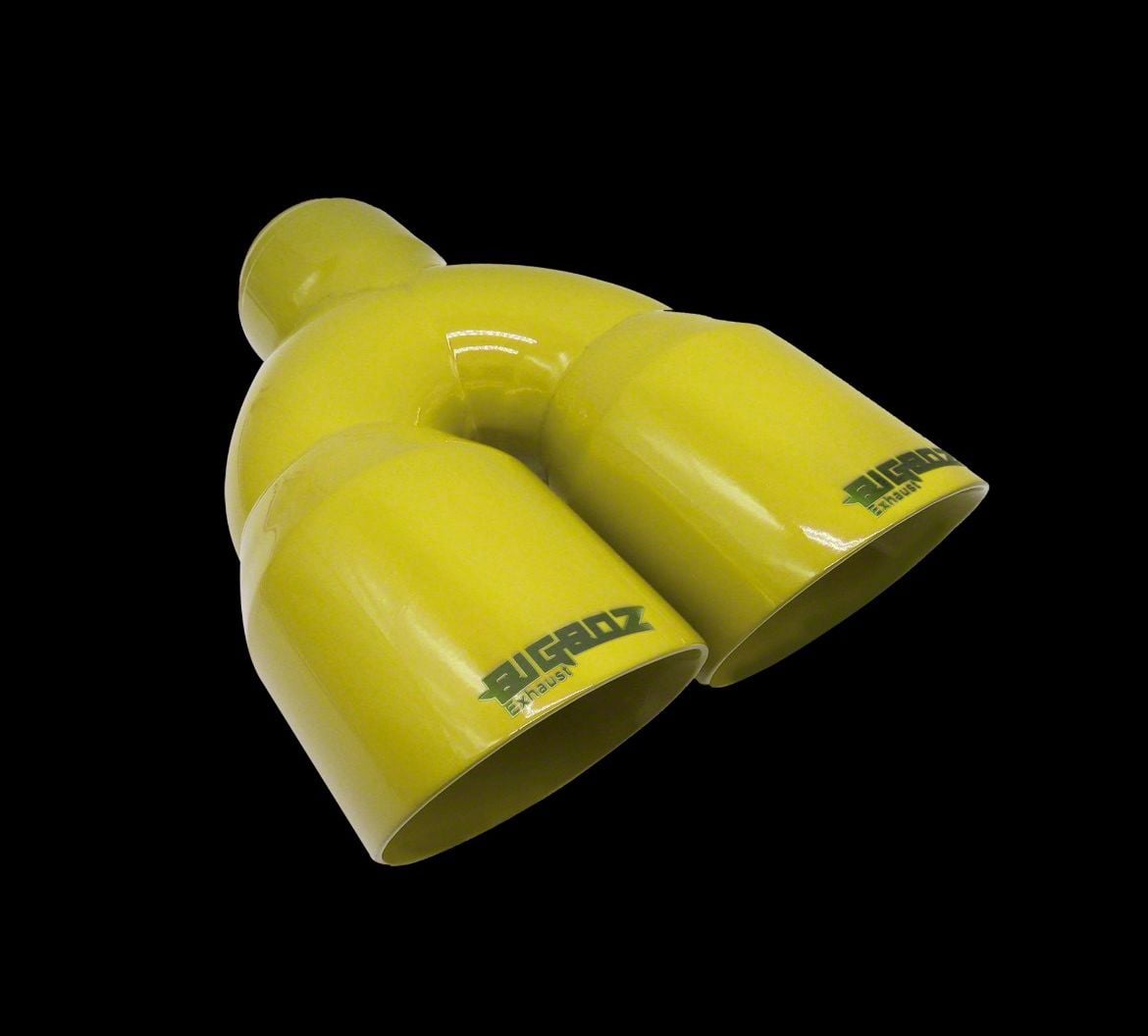 Bigboz Exhaust Challenger 4-Inch Quad Bolt-On Exhaust Tips; High Gloss ...