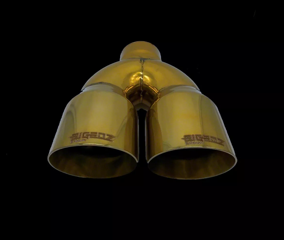 Bigboz Exhaust Challenger 4-Inch Quad Bolt-On Exhaust Tips; Metallic ...