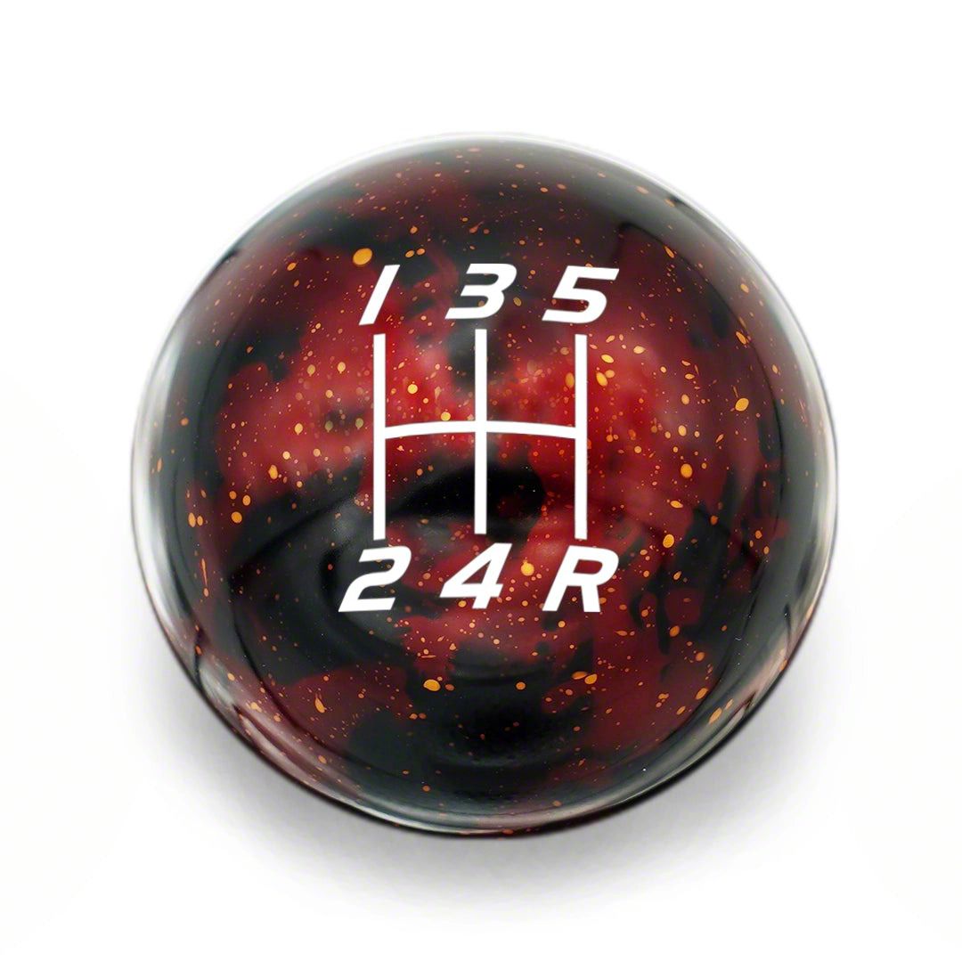 Billetworkz Mustang Lightbulb Anodized 5-Speed Shift Knob; Red Cosmic ...