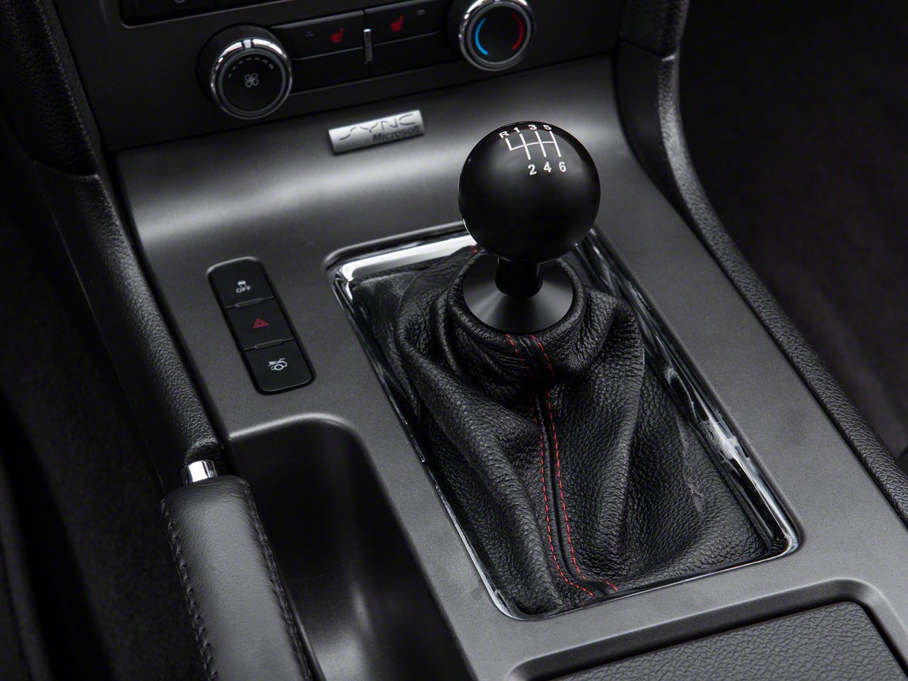 SpeedForm Mustang Modern Billet Retro Style 6-Speed Shift Knob; Black ...