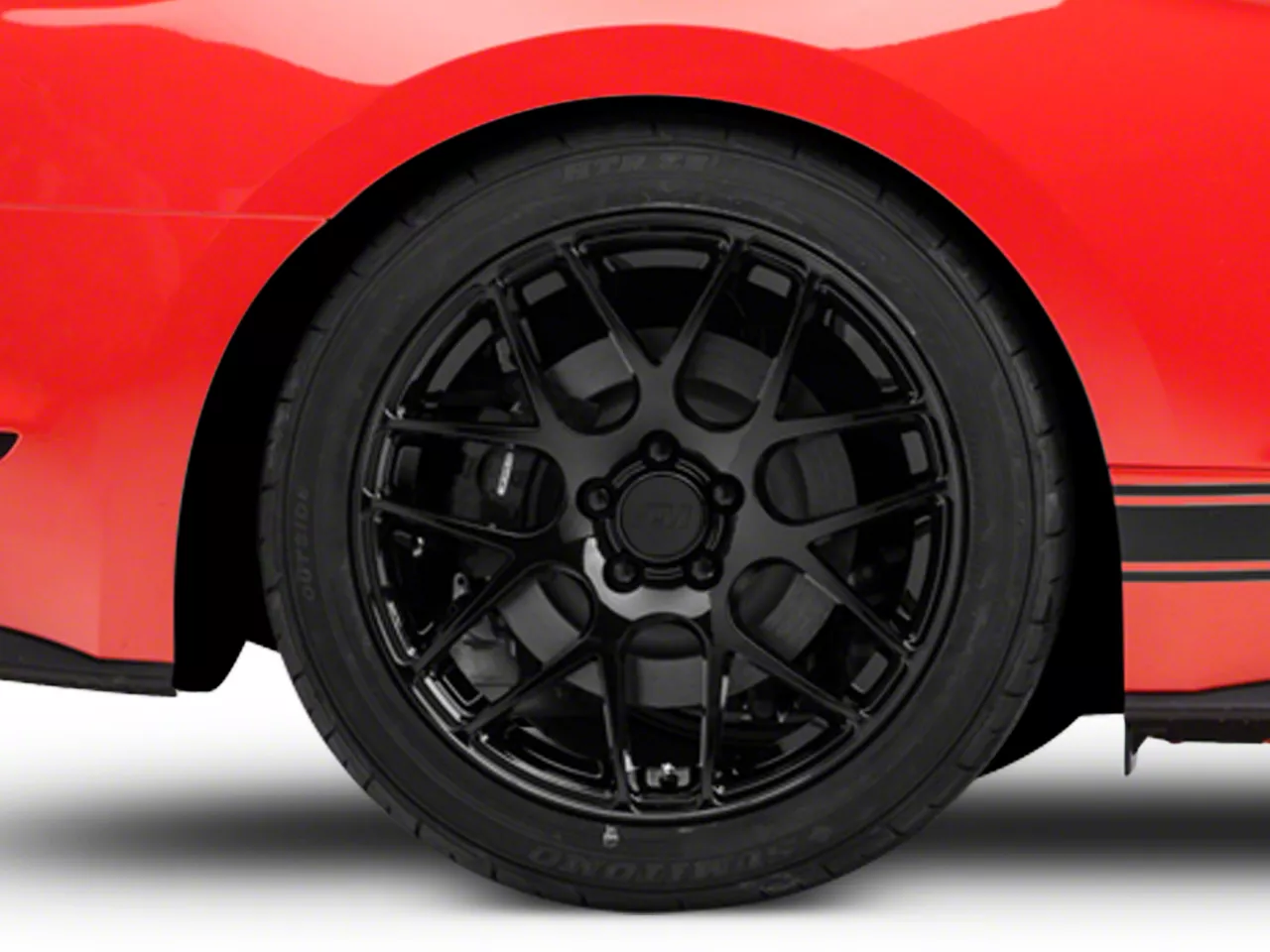 Mustang AMR Gloss Black Wheel; Rear Only; 19x10; 48mm Offset (15-23 ...