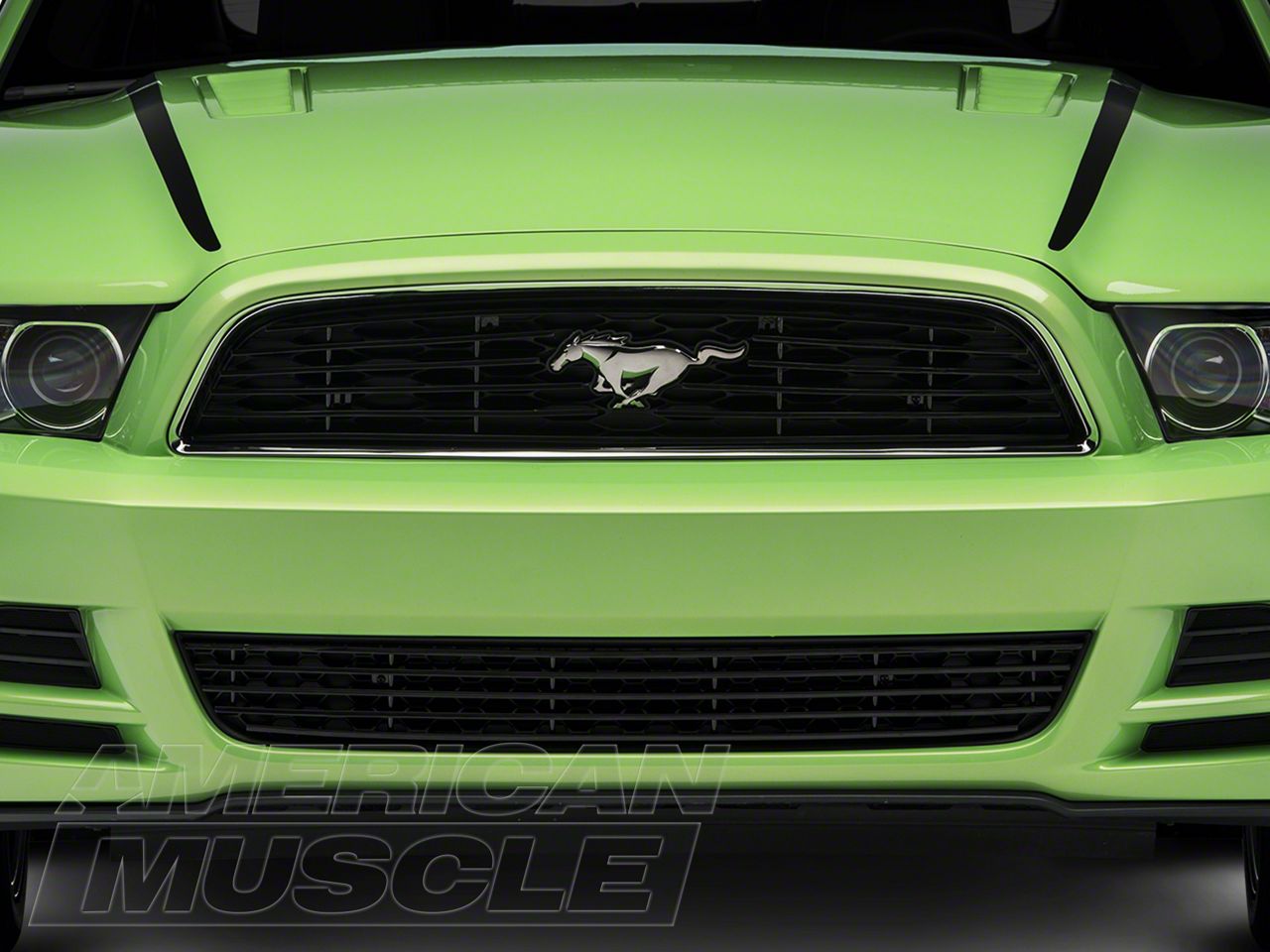 Modern Billet Mustang Grille; Black black-billet-grille-2013v6 (13-14 ...