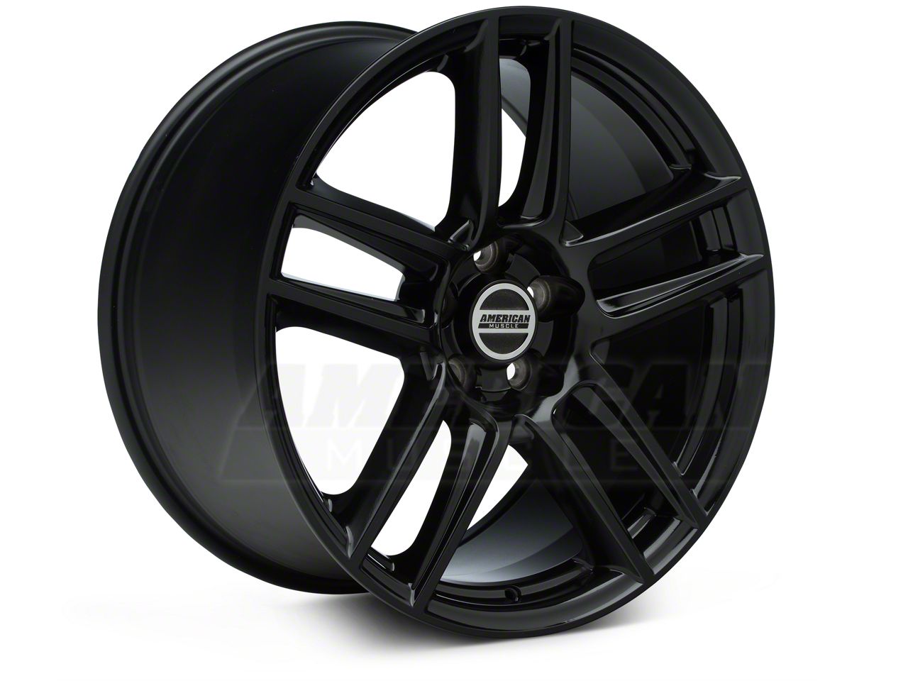 Mustang Laguna Seca Style Gloss Black Wheel; 19x9 (05-09 Mustang ...