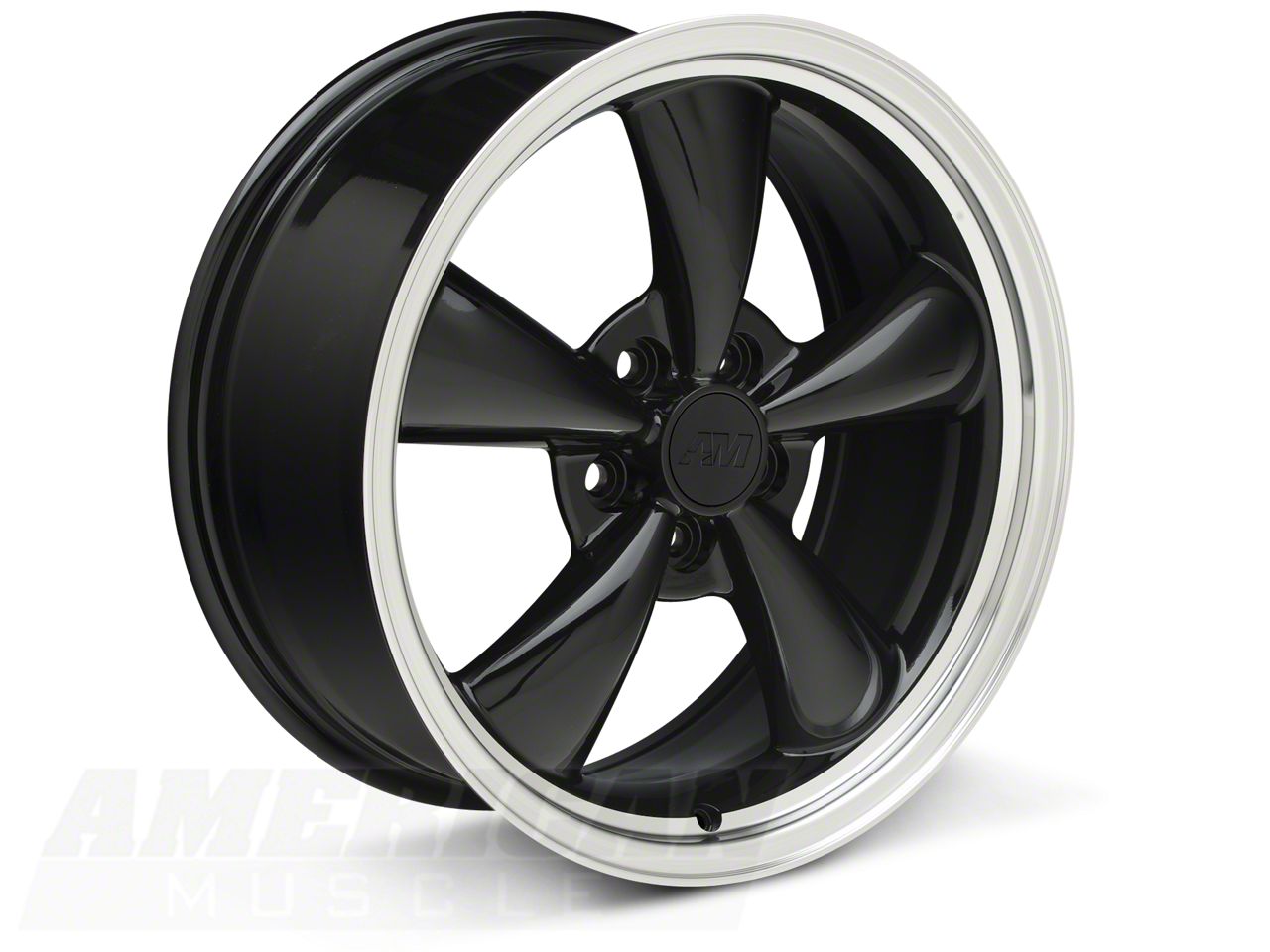Mustang Bullitt Gloss Black Wheel; 18x8; 30mm Offset (05-09 Mustang Bullitt Gloss Black Wheel; 18x8; 30mm Offset (05-09