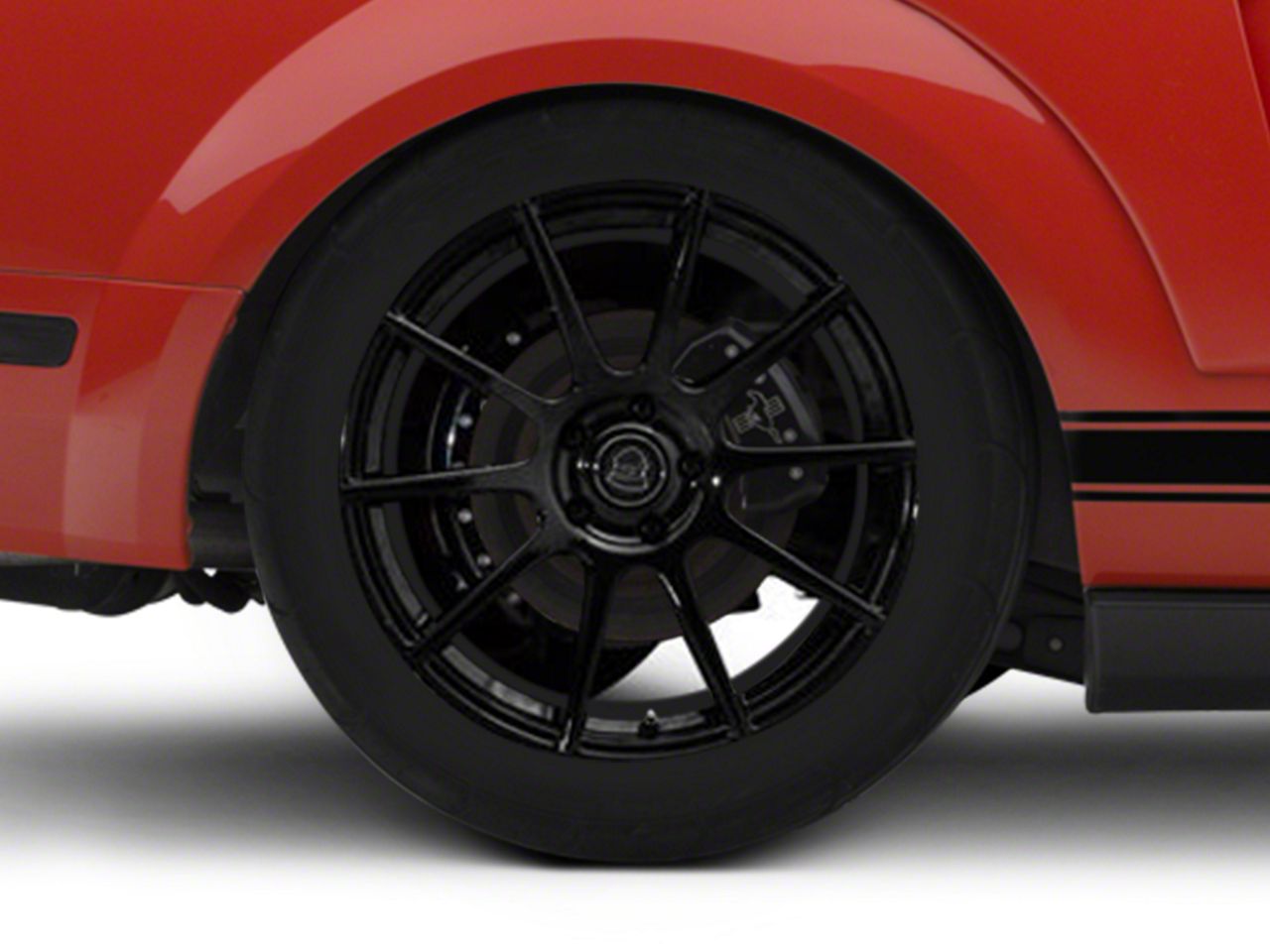 Forgestar Mustang CF10 Monoblock Piano Black Wheel; Rear Only; 19x10 ...
