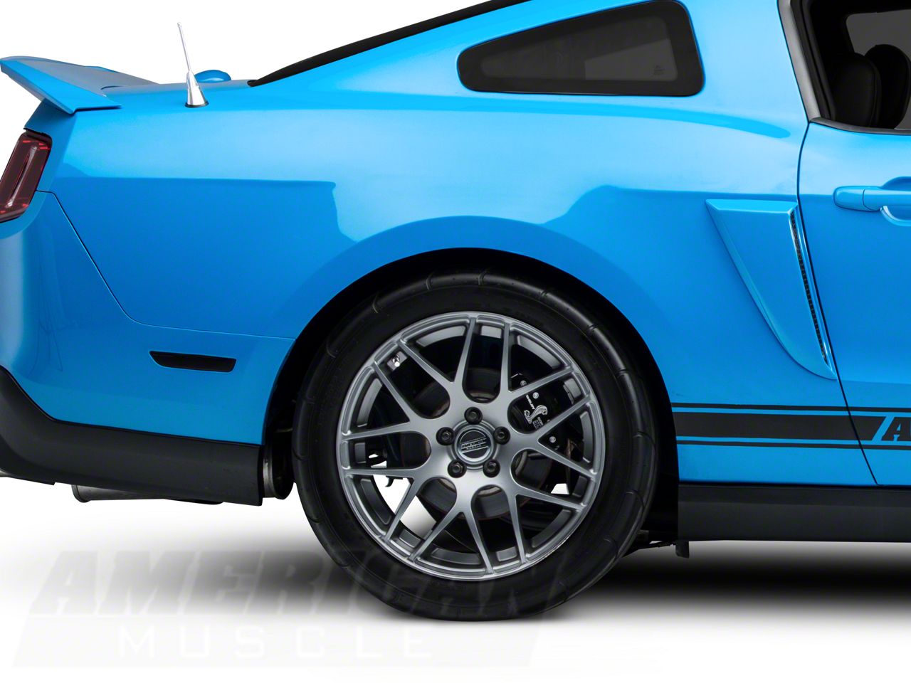 MGP Mustang Black Caliper Covers with GT500 Logo; Rear Only 10010RGT5BK ...