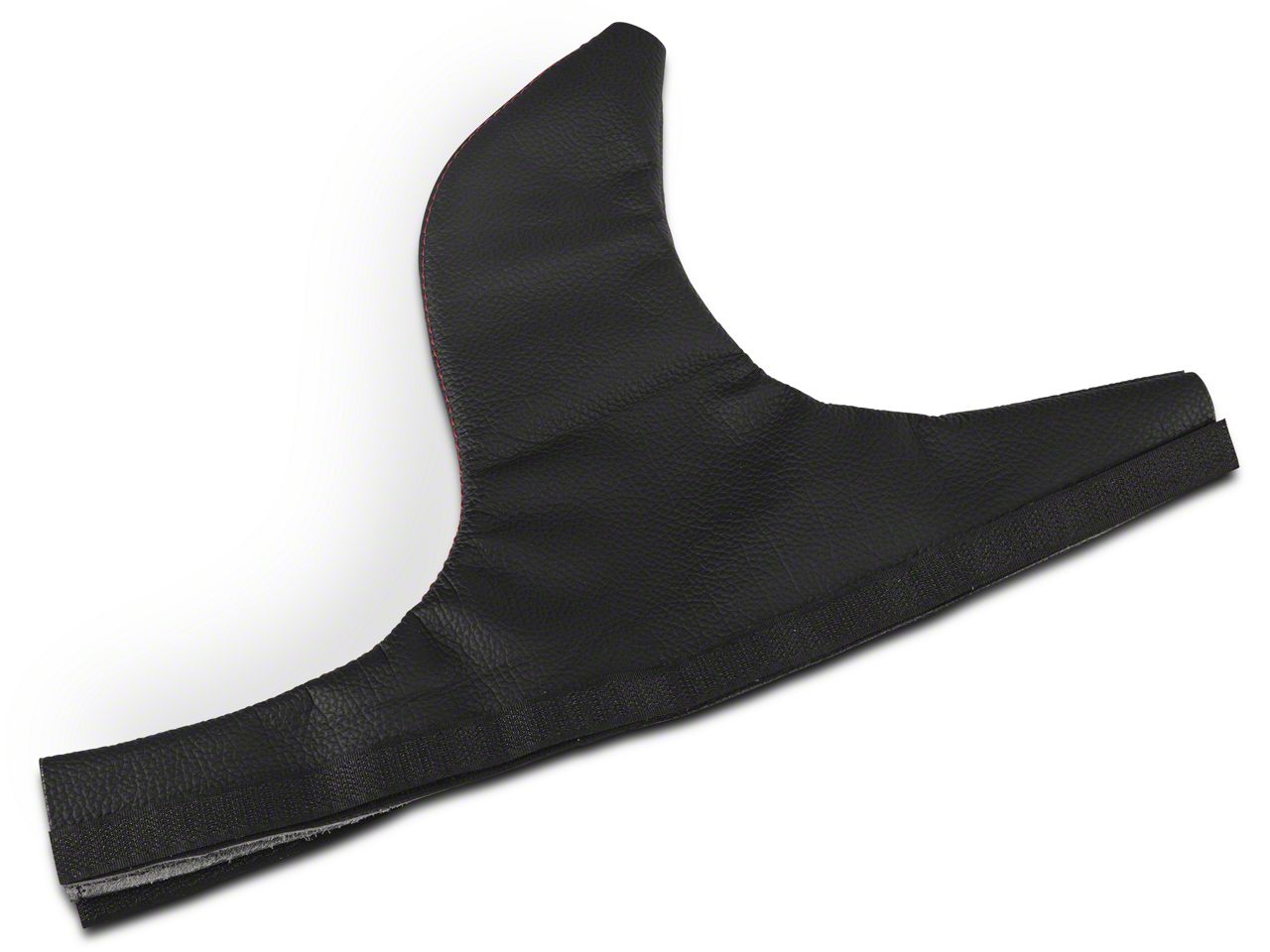 SpeedForm Mustang Premium Black Leather E-Brake Boot; Red Stitch 12769 ...