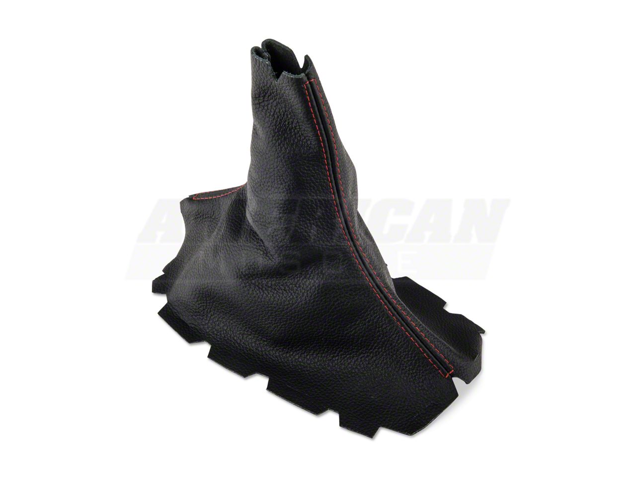 SpeedForm Mustang Premium Black Leather Shift Boot; Red Stitch 12768 ...