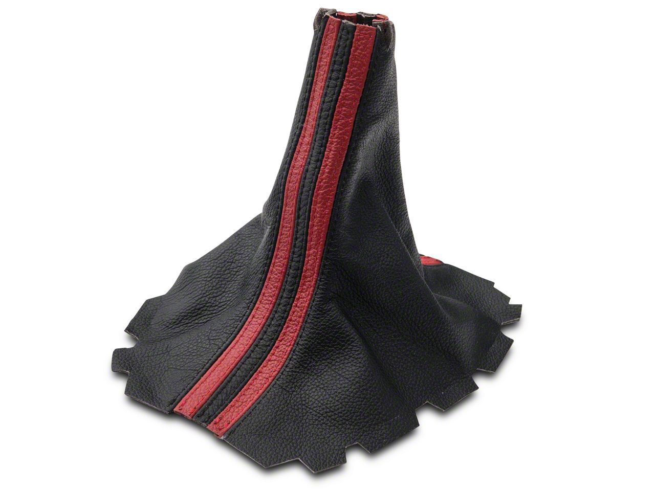 SpeedForm Mustang Premium Black Leather Shift Boot; Dual Red Stripe ...