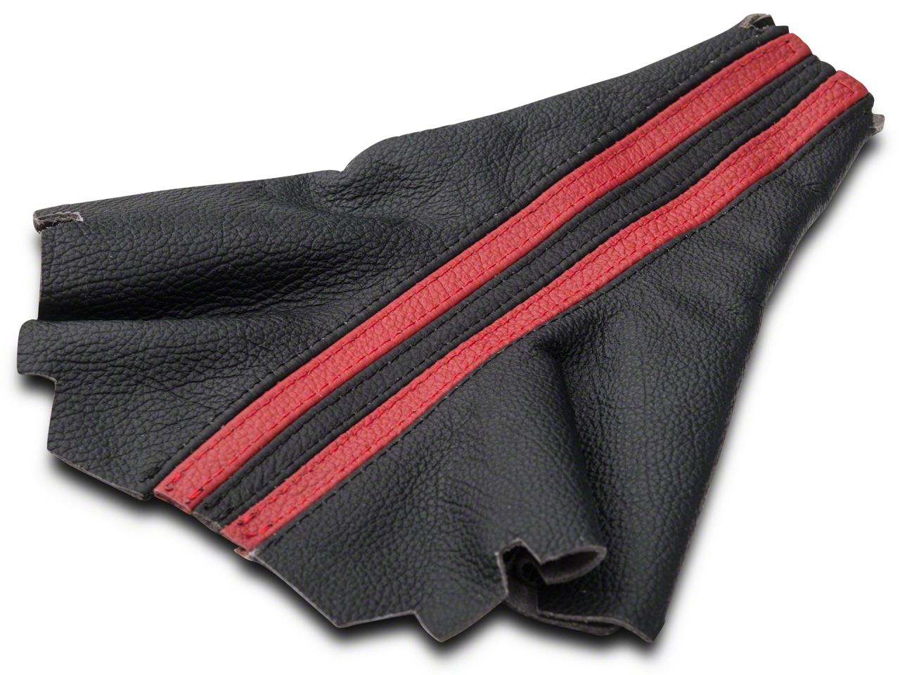 SpeedForm Mustang Premium Black Leather Shift Boot; Dual Red Stripe ...