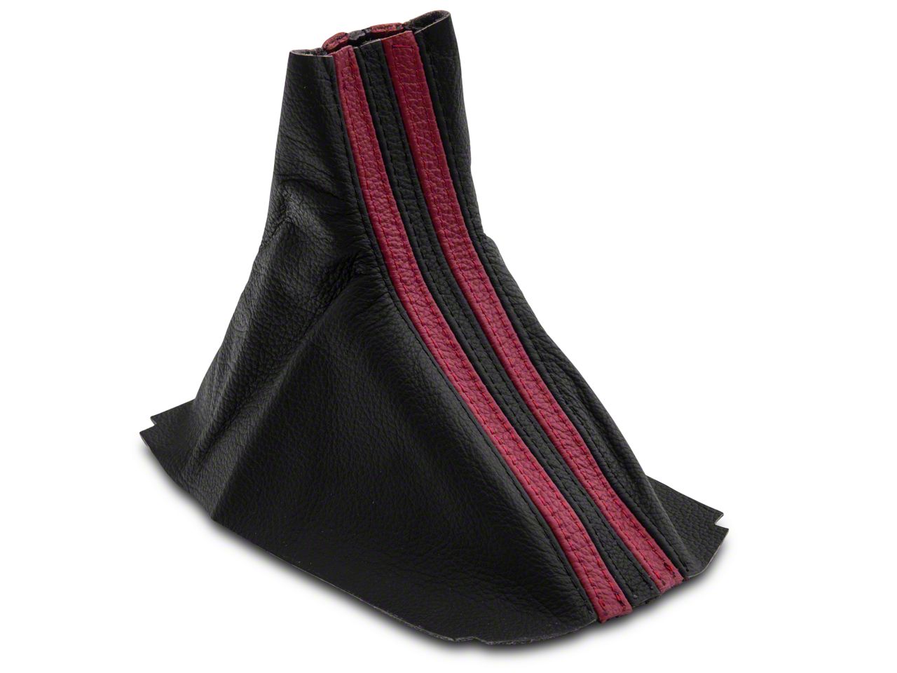 SpeedForm Mustang Premium Black Leather Shift Boot; Dual Red Stripe ...