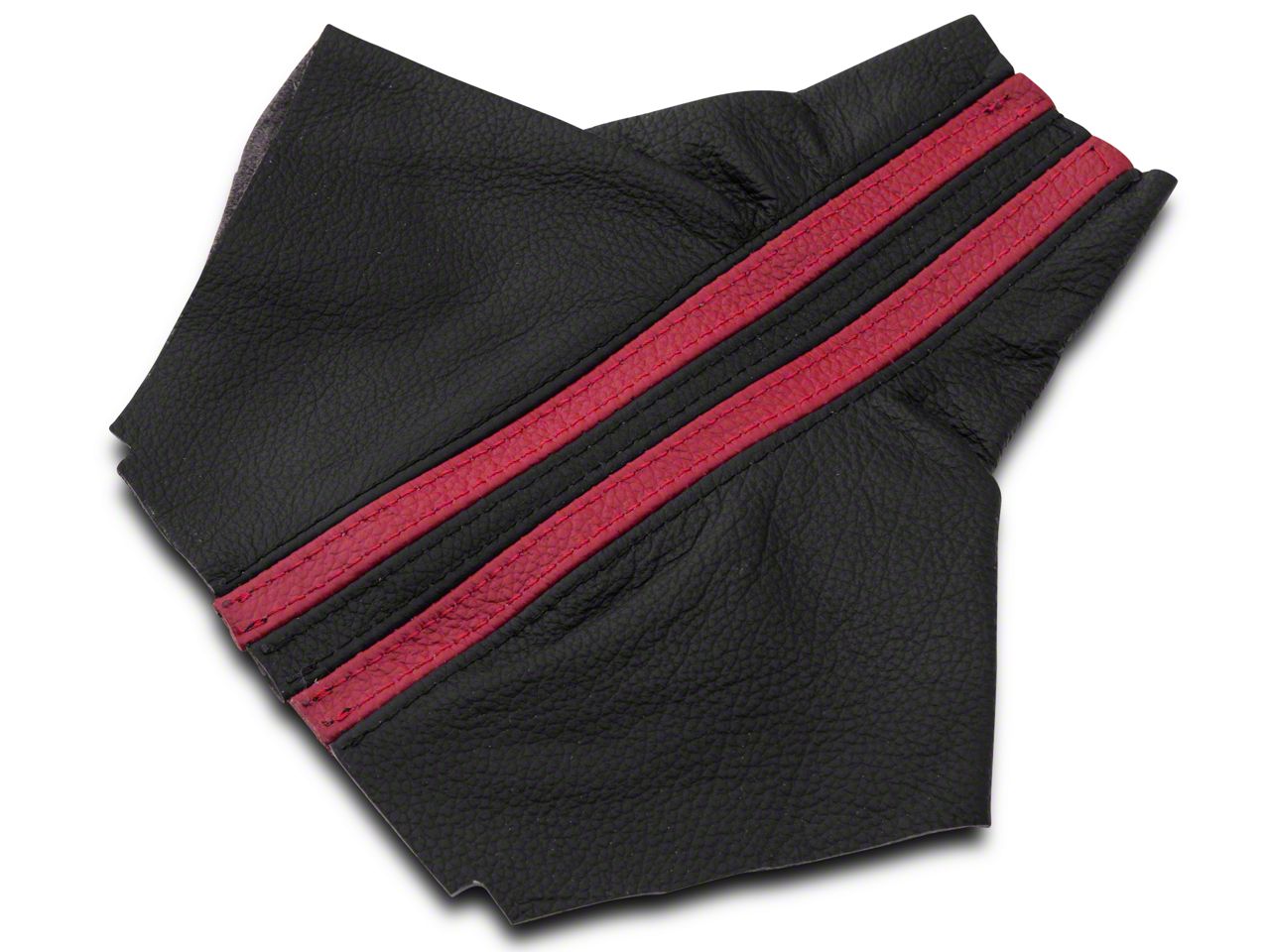 SpeedForm Mustang Premium Black Leather Shift Boot; Dual Red Stripe ...