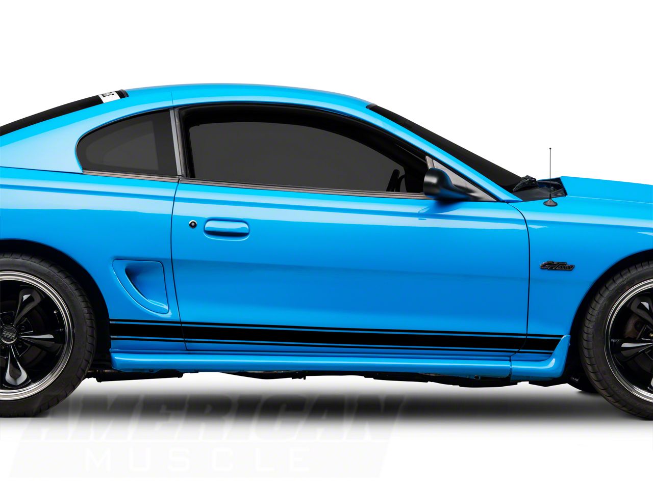 SEC10 Mustang Rocker Stripes; Black 26038G94 (94-04 Mustang) - Free ...