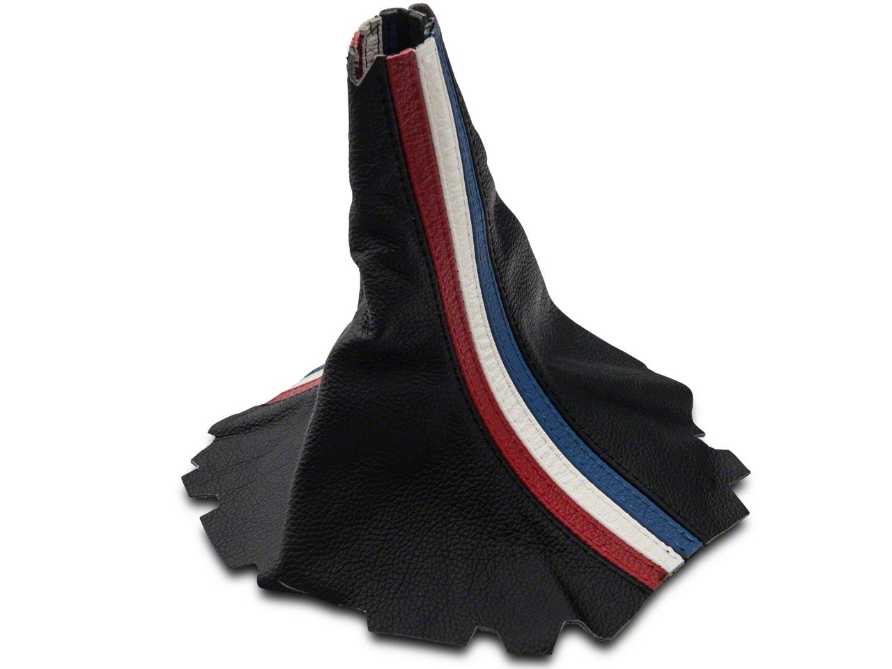 SpeedForm Mustang Premium Black Leather Shift Boot; Red, White and Blue ...