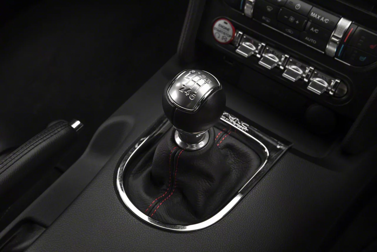 SpeedForm Mustang Premium Black Leather Shift Boot; Red Stitching ...